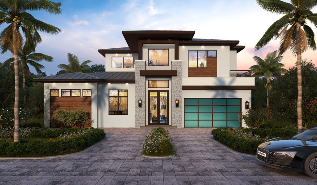 Modern Style House Plan - 5 Beds, 5 and 1/2 Baths, 4,511 Sq/Ft, Plan ...