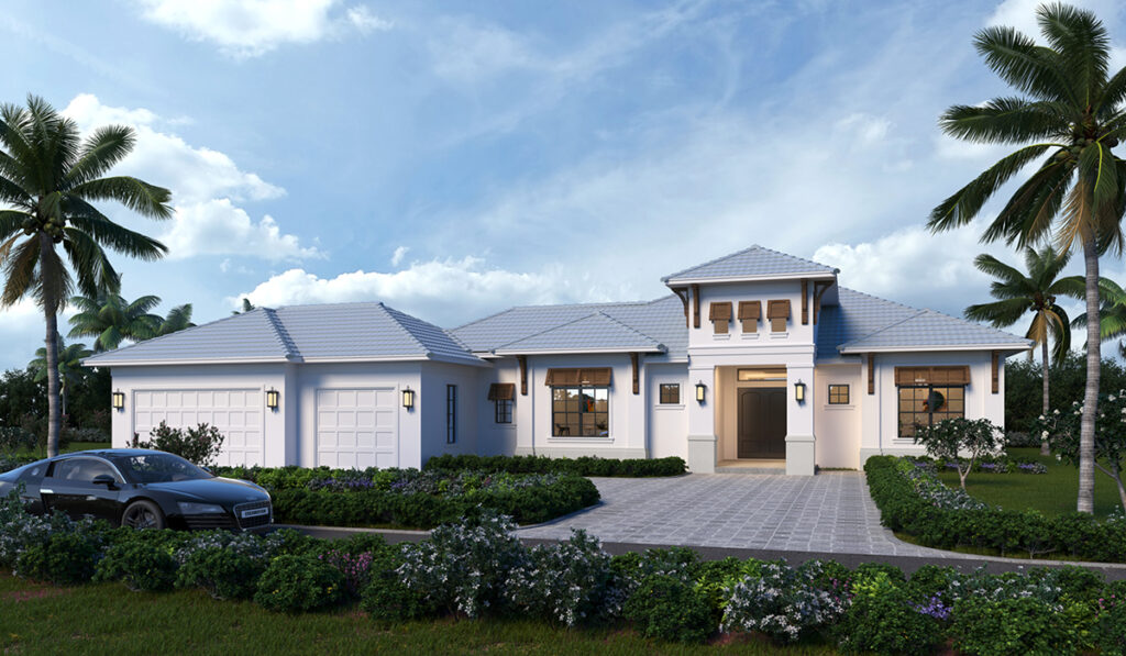 Craftsman, Old Florida and BWI Style House Plan - 4 Beds, 4 and 1/2 ...