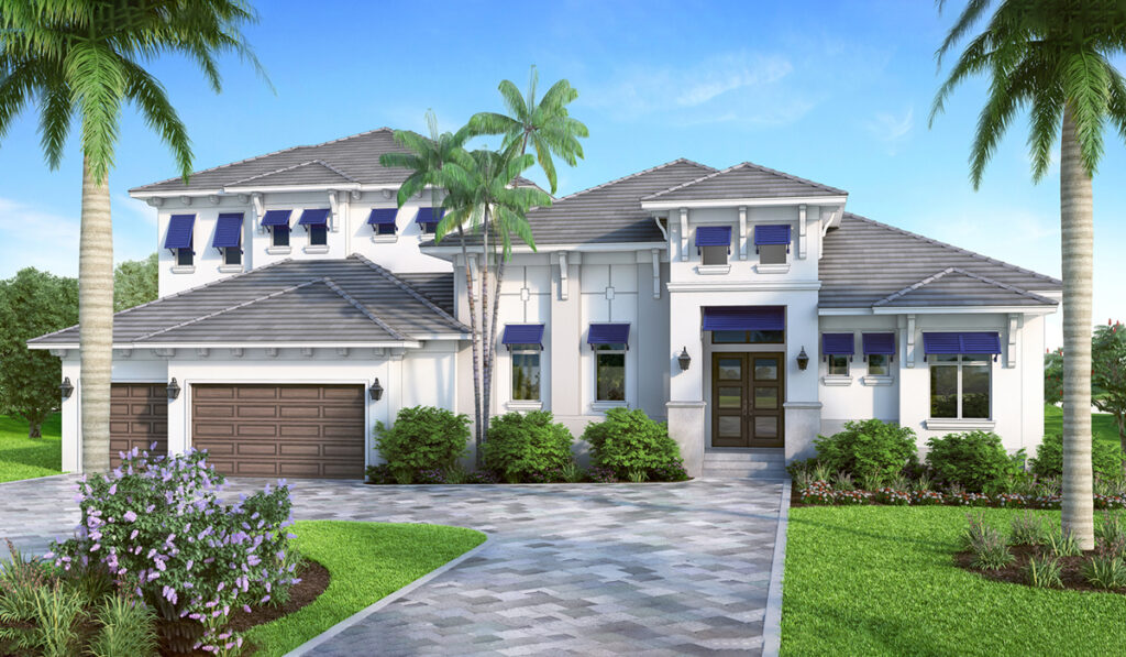 Coastal and Contemporary Style House Plan - 4 Beds, 5 and 1/2 Baths ...