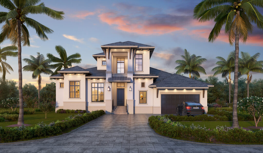 Craftsman, Old Florida and BWI Style House Plan - 4 Beds, 4 and 1/2 ...